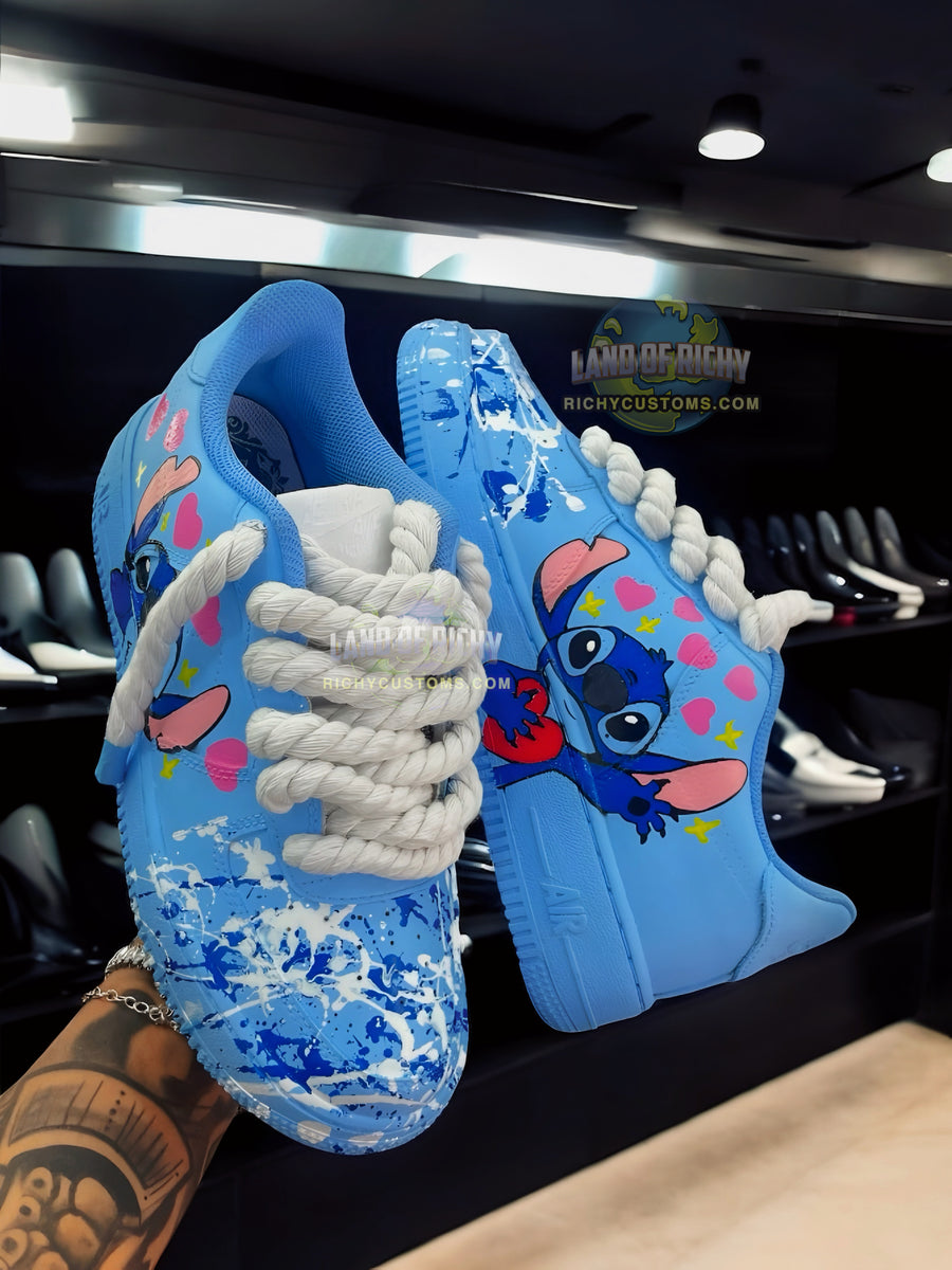 Blue Stichy Stich AF1💙💗 – RichyCustoms