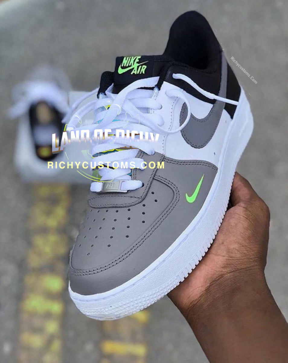 Tri Color Grey x Neon AF1🖤🤍 – RichyCustoms