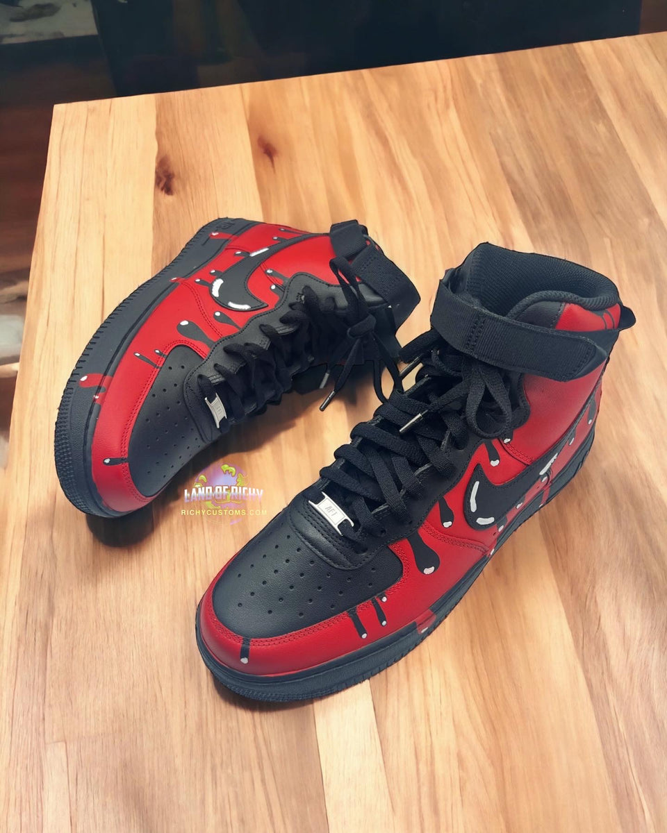HI Black & RED DRIPELLE AF1🖤 ️ – RichyCustoms