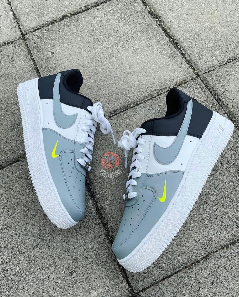 Tri Color Grey x Neon AF1🖤🤍 – RichyCustoms