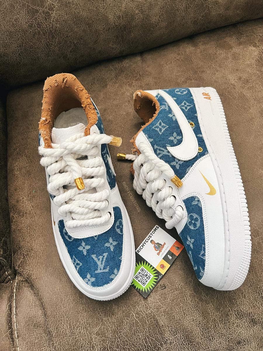 eL Vach DENIM 💙🤎 AF1 Low – RichyCustoms