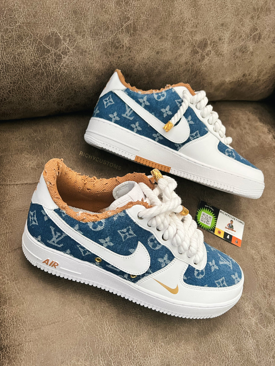 eL Vach DENIM 💙🤎 AF1 Low – RichyCustoms