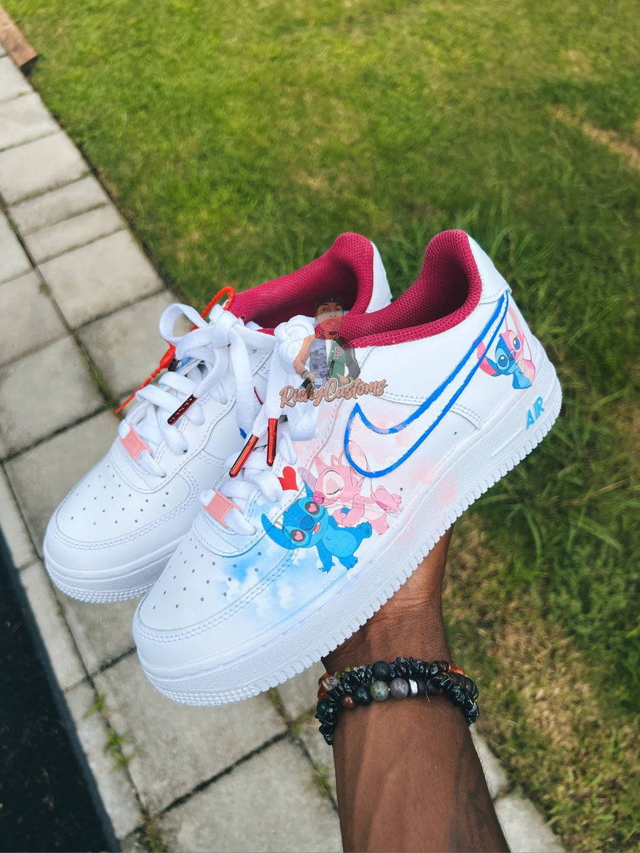 Stitch & Angel Custom AF1💕💙 – RichyCustoms